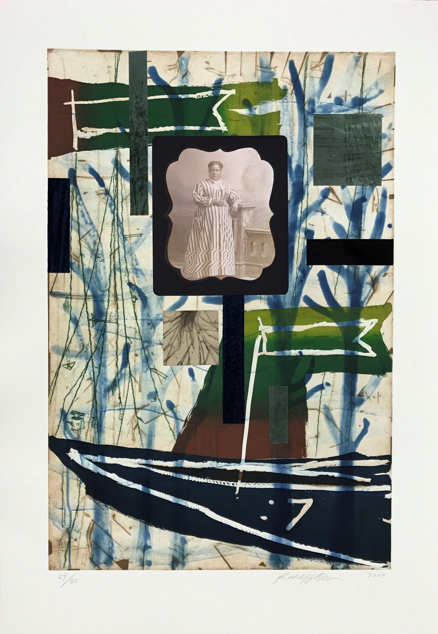 Radcliffe Bailey - Between Two Worlds, 2003 - Leepa-Rattner Museum of Art